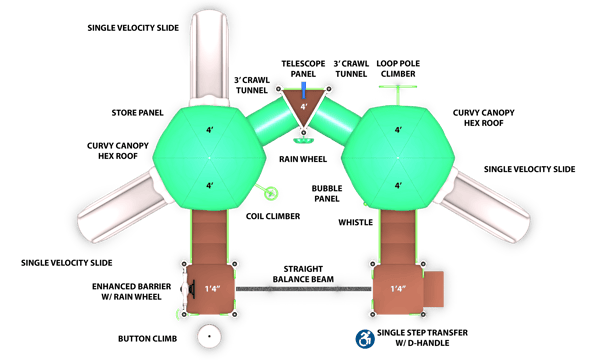 Activity Castle Playground Structure
